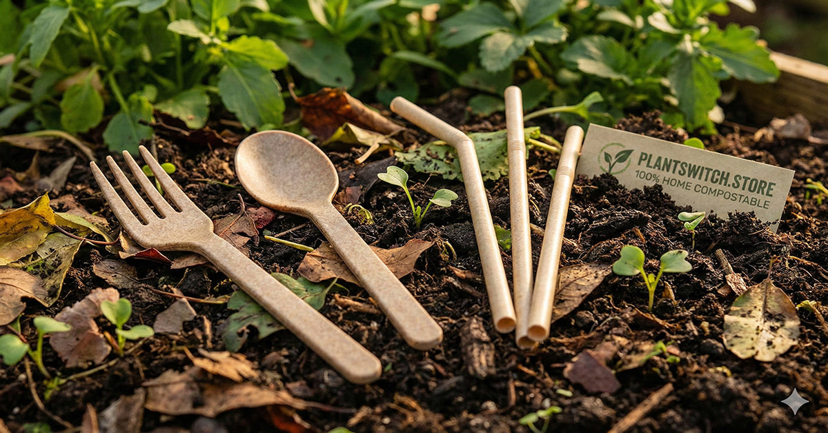 PlantSwitch | 100% Home Compostable Cutlery & Straws